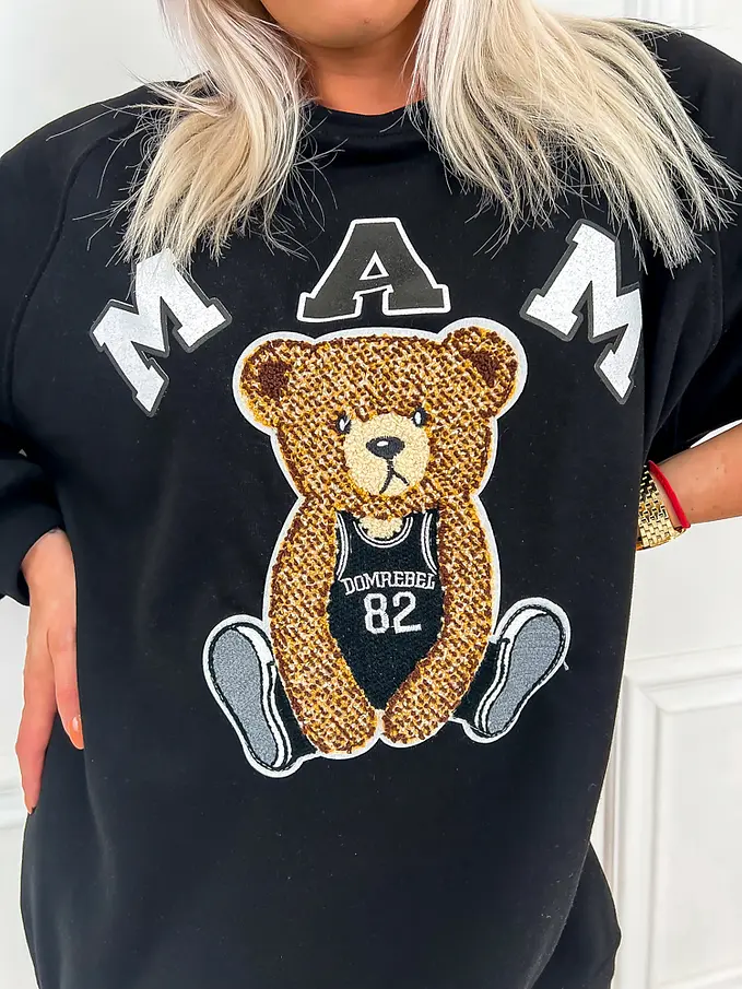 Oversized mikina s medvedíkom OLEVIA | Starstyle.cz