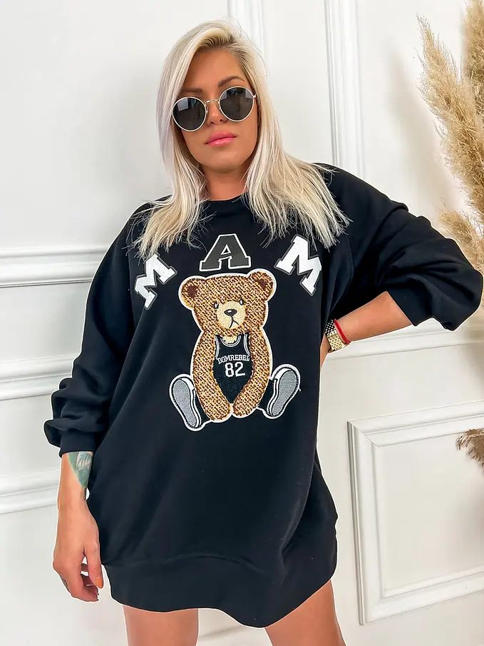 Oversized mikina s medvedíkom OLEVIA | Starstyle.cz