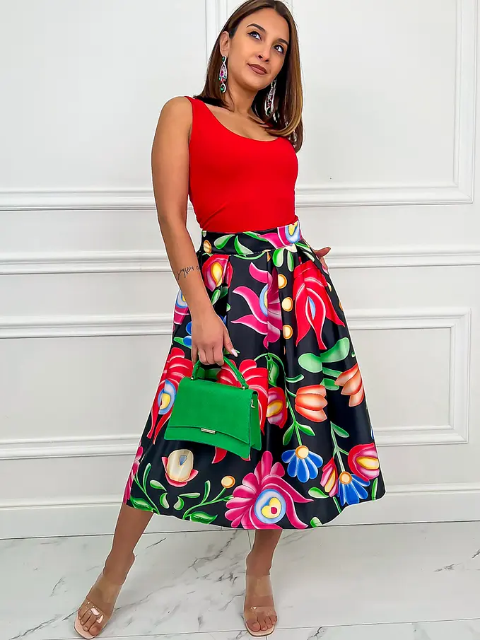 Vzorovaná maxi sukňa SHALONI | Starstyle.cz