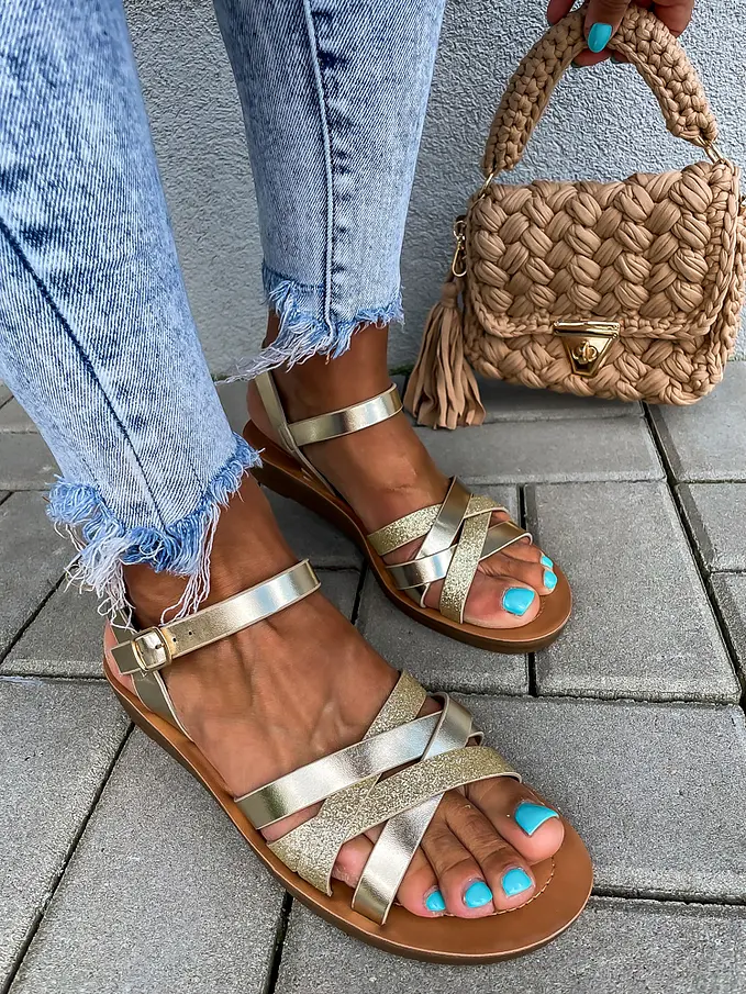 Zlaté sandále LINDA+ | Starstyle.cz